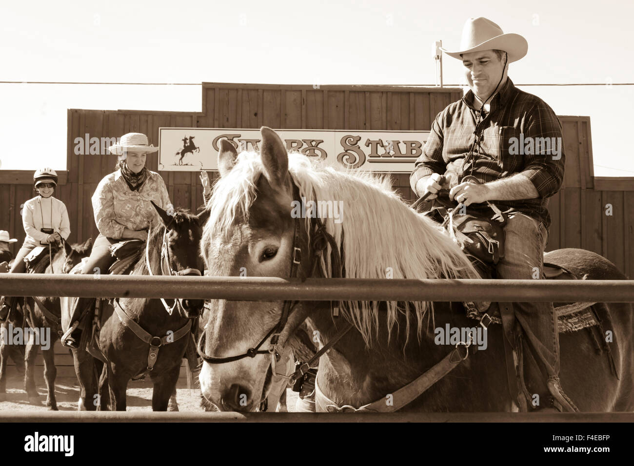 Tucson, Arizona, USA. White Stallion Dude Ranch Stock Photo - Alamy