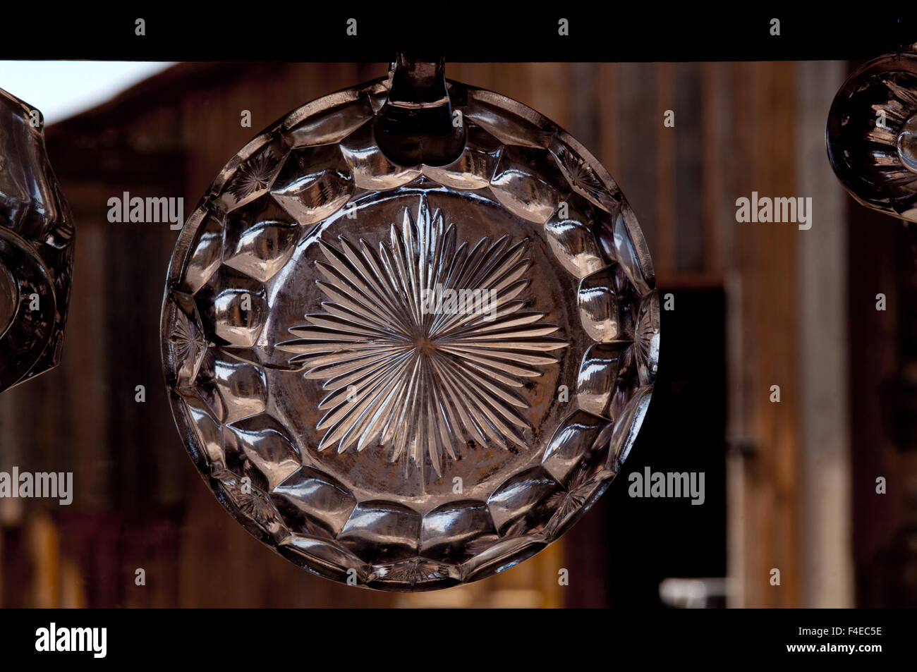 Glass vase Bottom, Castle Dome Mine Museum Stock Photo - Alamy