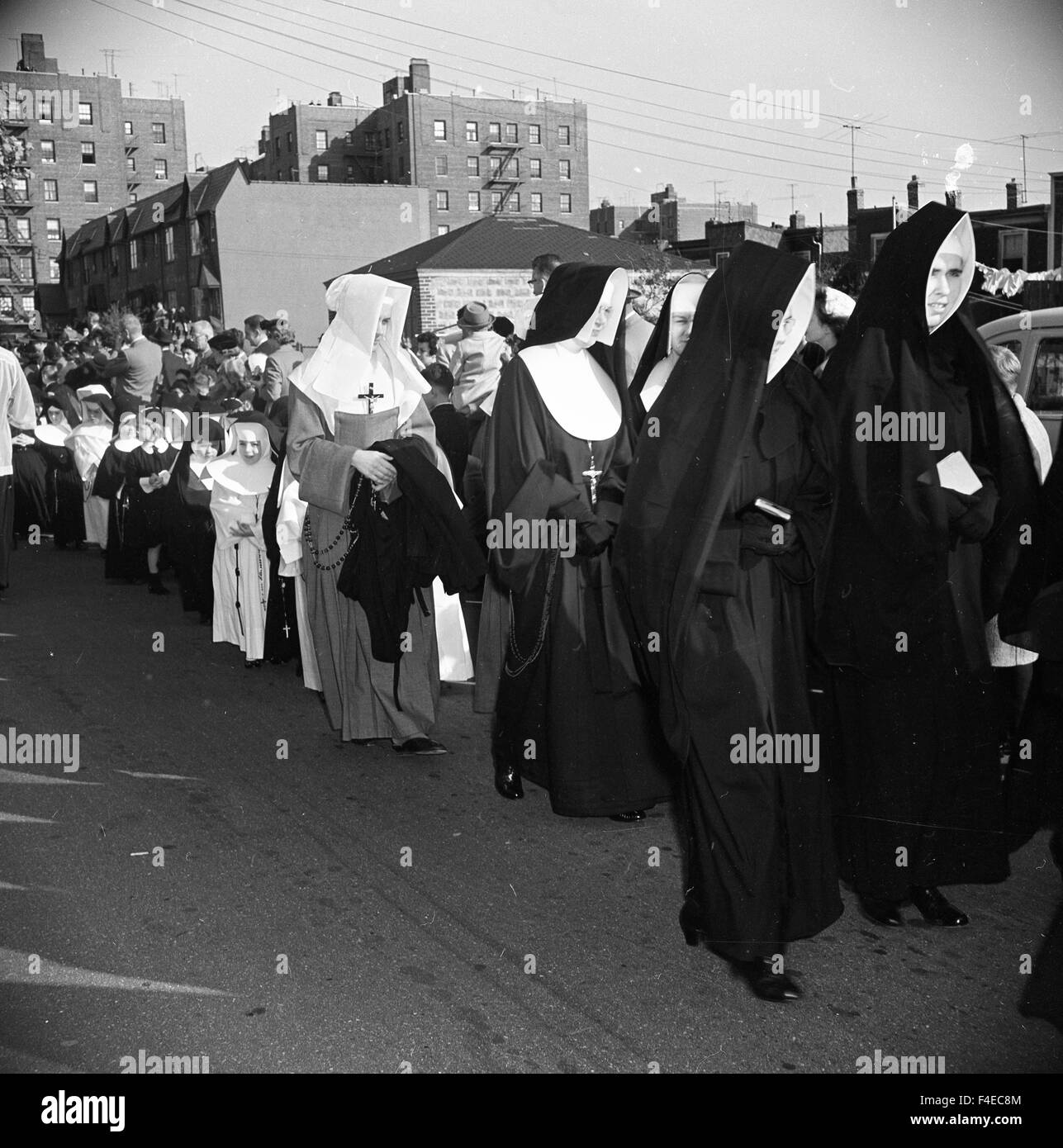 Nuns lined up for procession in Queens Stock Photo - Alamy
