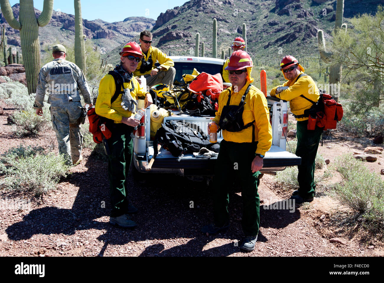 Arizona. Firefighters in Organ Pipe National Monument. (Large format ...
