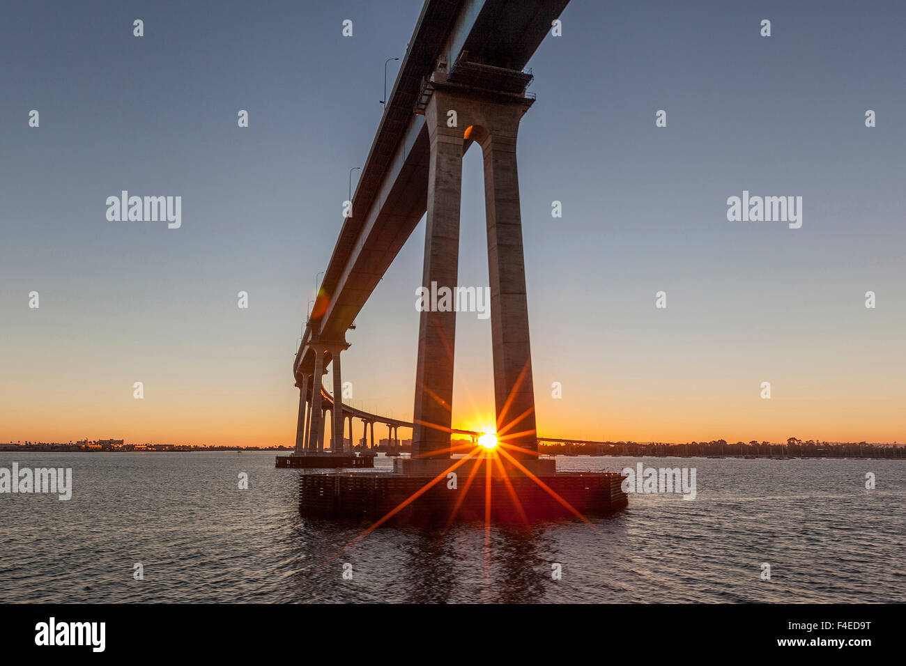 The Coronado Bridge at sunset Stock Photo - Alamy