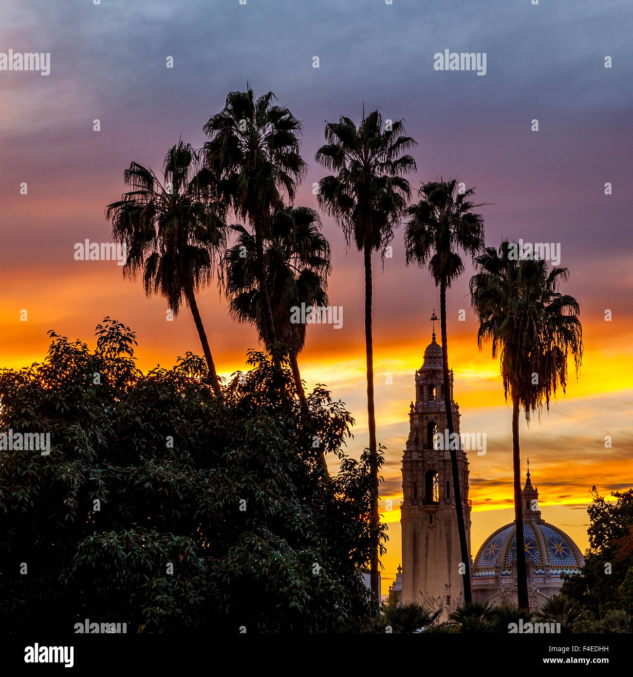 Sunset balboa park in san hi-res stock photography and images - Alamy
