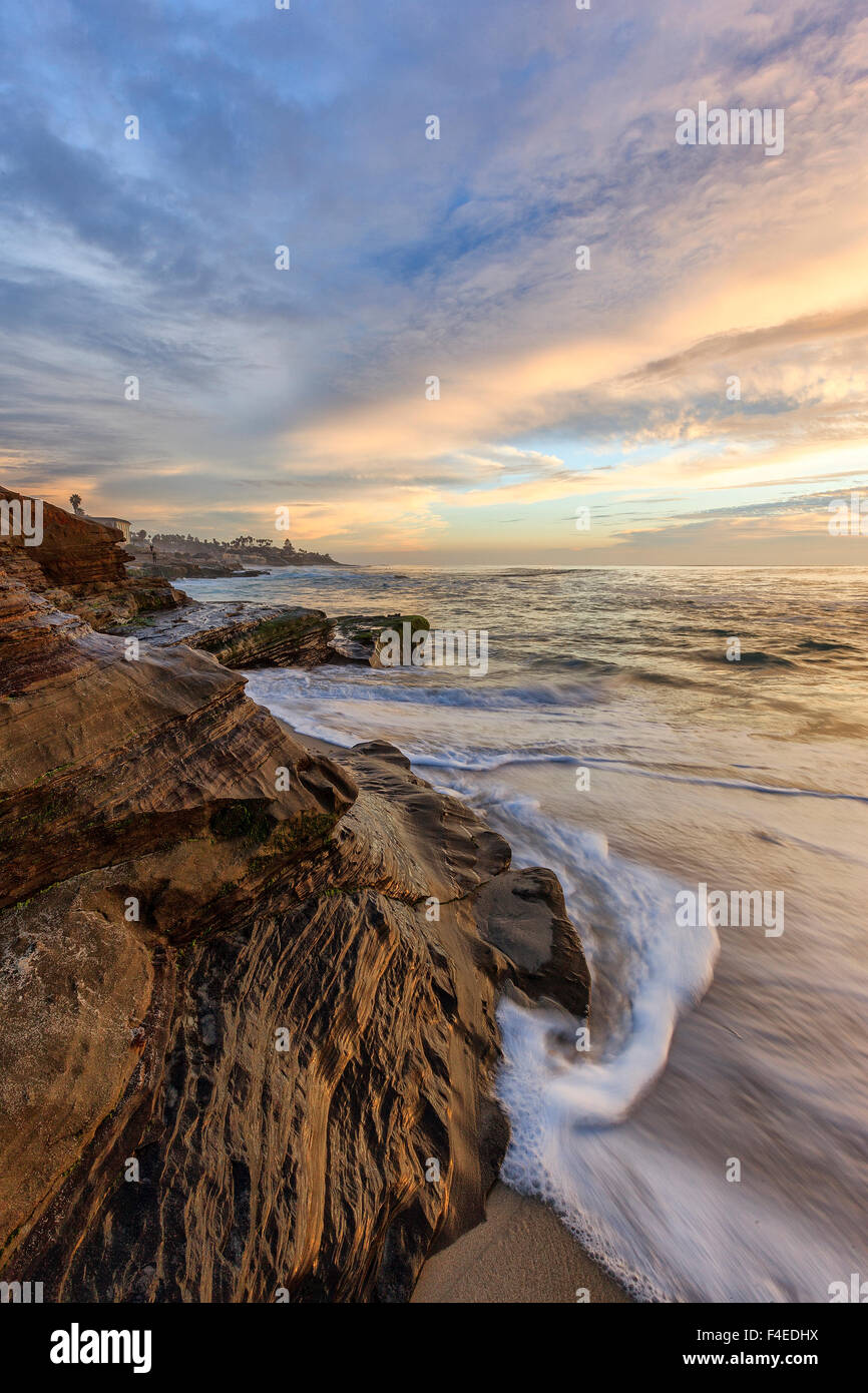 Sunset at windansea beach in la jolla hi-res stock photography and ...