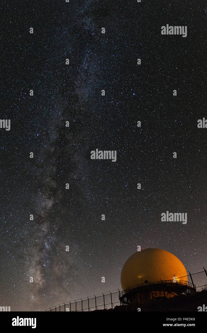 The Milky Way Galaxy over a radar dome on Mt Laguna Stock Photo - Alamy