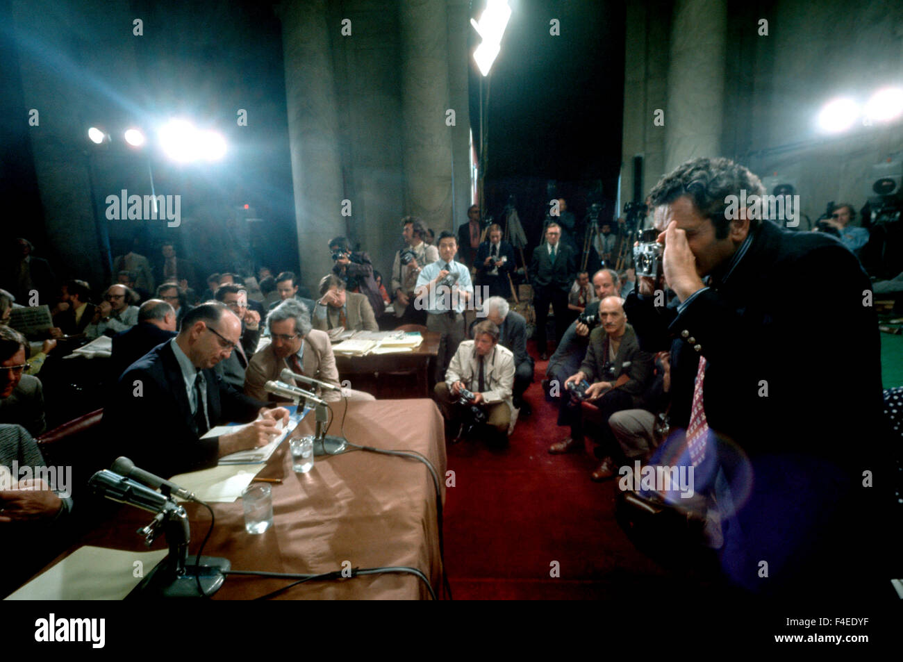 Photographer for LOOK magazine Stanley Tretick takes a wide-angle photo ...