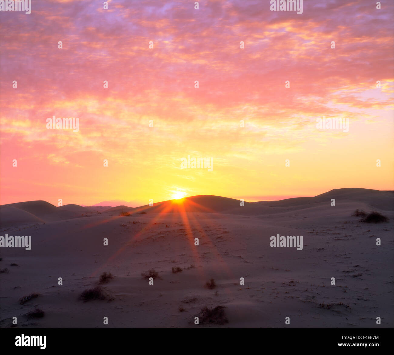USA, California, Glamis Sand Dunes at Sunrise. Credit as: Christopher ...