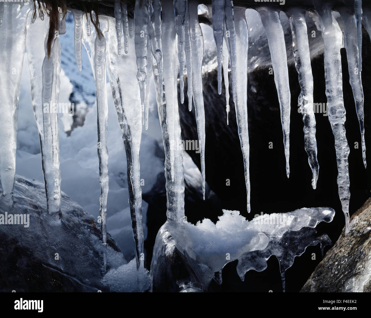 California, Sierra Nevada Mountains, Inyo National Forest, Icicles ...