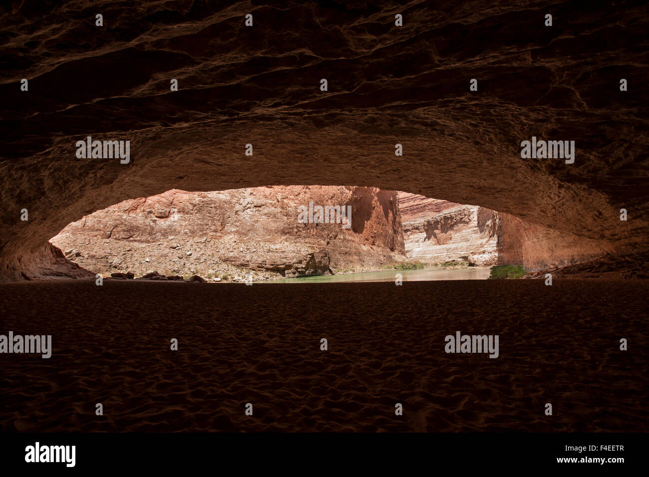 USA, Arizona, Grand Canyon National Park. View inside Red Wall Cavern ...