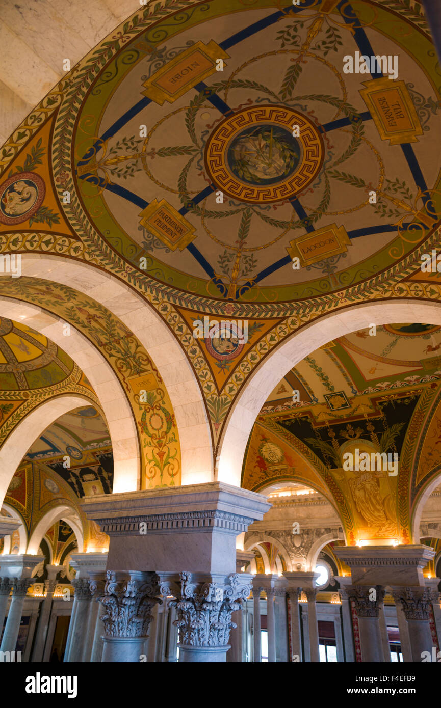 USA, Washington DC, US Library of Congress, interior Stock Photo - Alamy