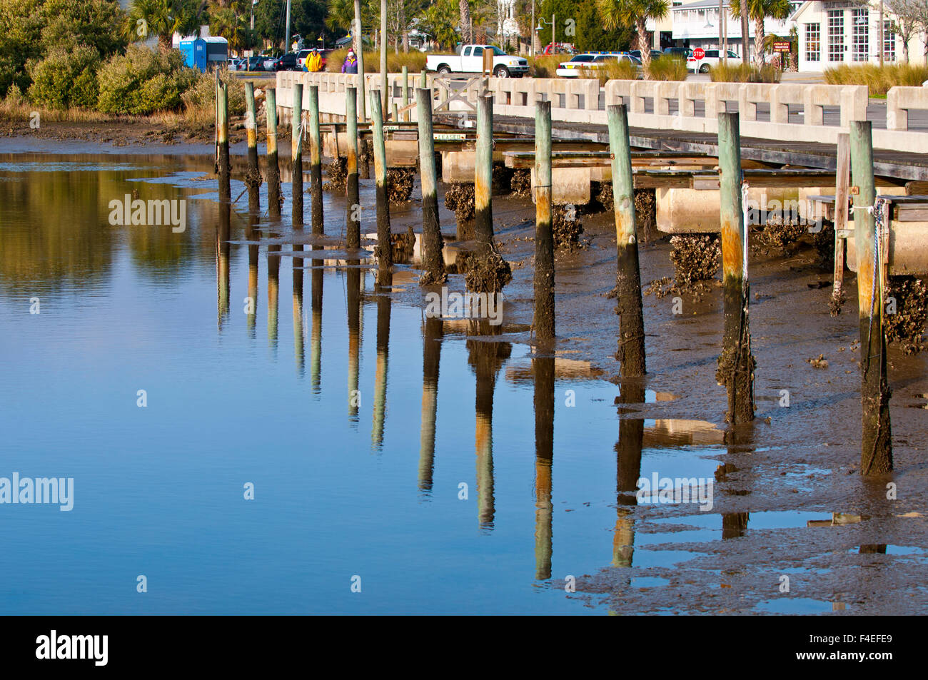 USA, Florida, Cedar Key, Marina Dock and Boats Stock Photo - Alamy