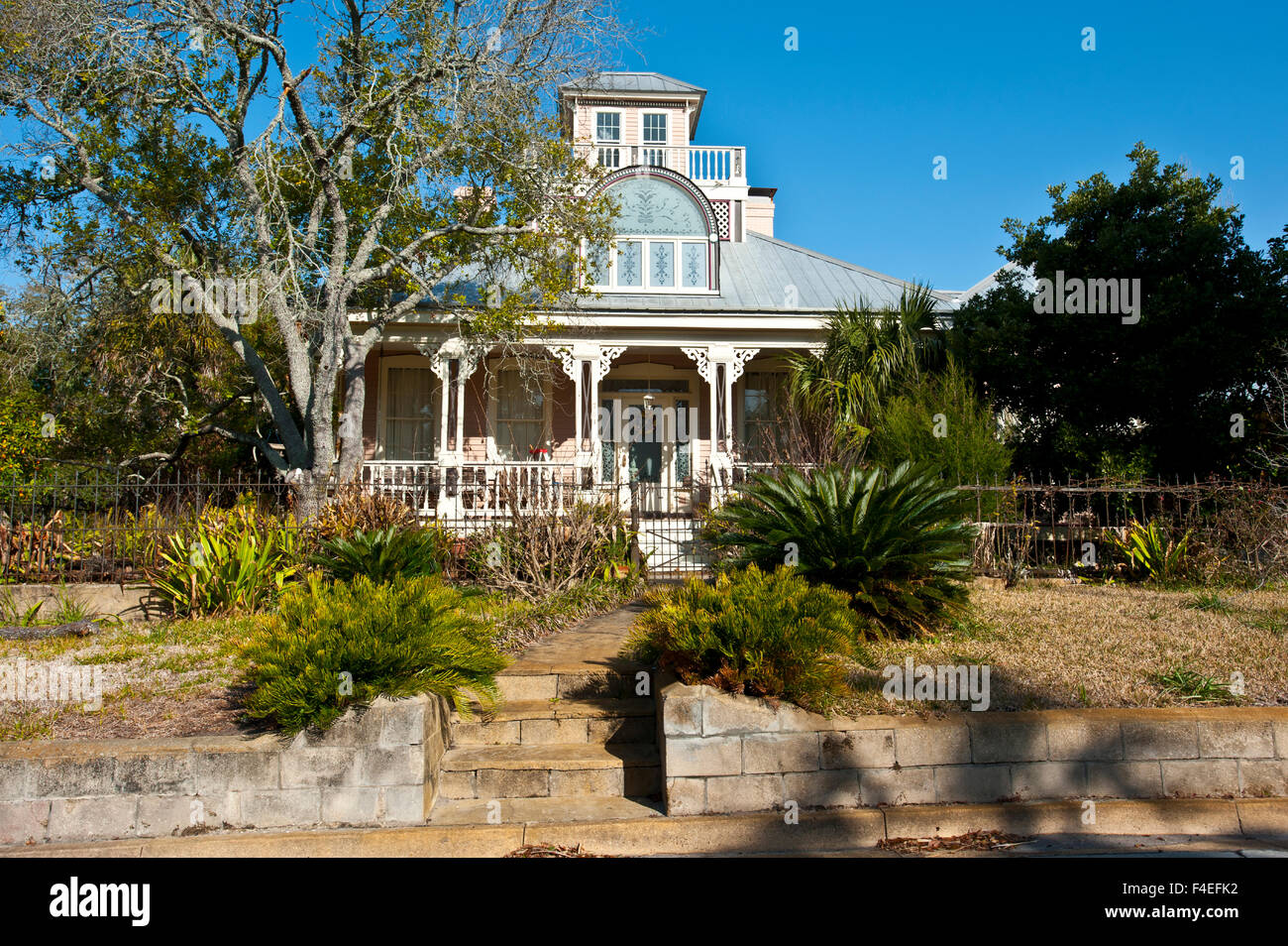 USA, Florida, Cedar Key, The Hale Johnson House in the Italian Revival ...