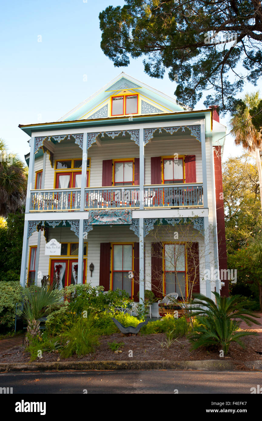 USA, Florida, Cedar Key, The Kirchain House, built in the 1880s popular ...