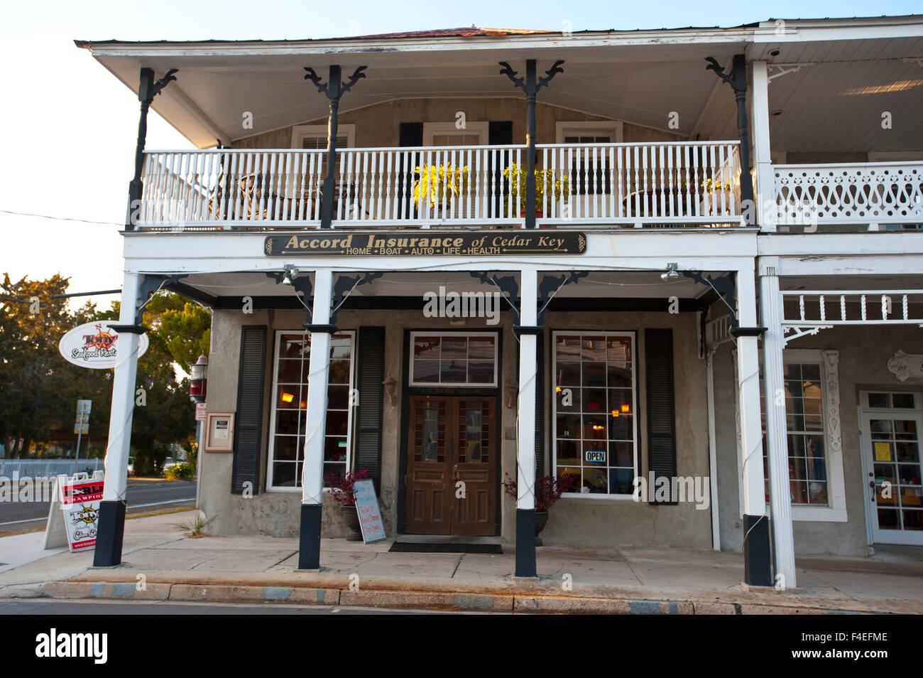 USA, Florida, Cedar Key. The Hale Building, 1880, at Second and D ...