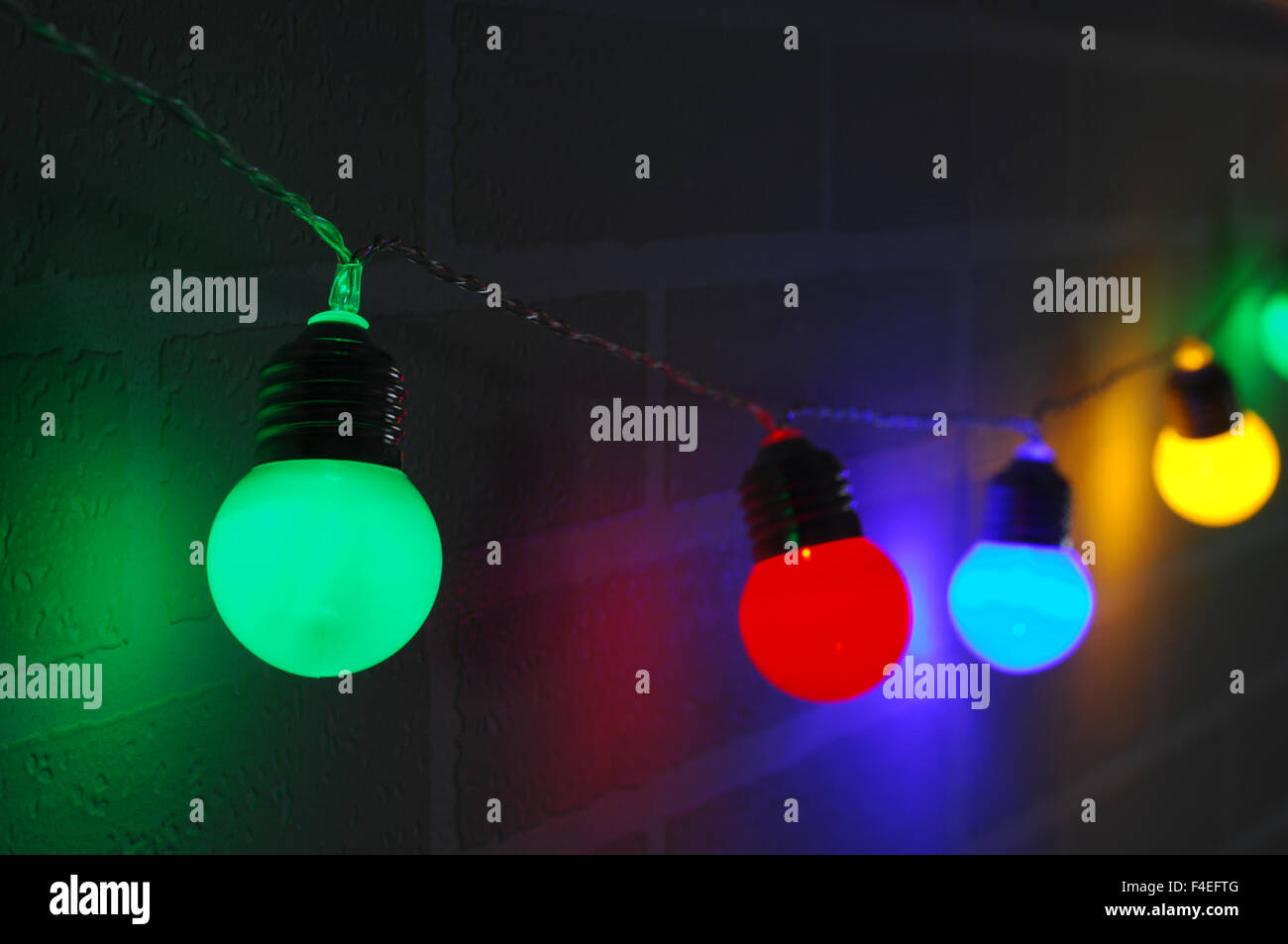 A close up photo of party lights Stock Photo - Alamy