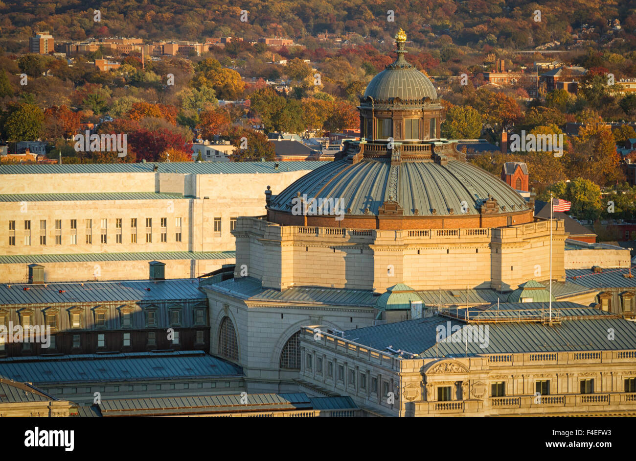 USA, Washington DC. The dome of the Jefferson Building (Library of ...
