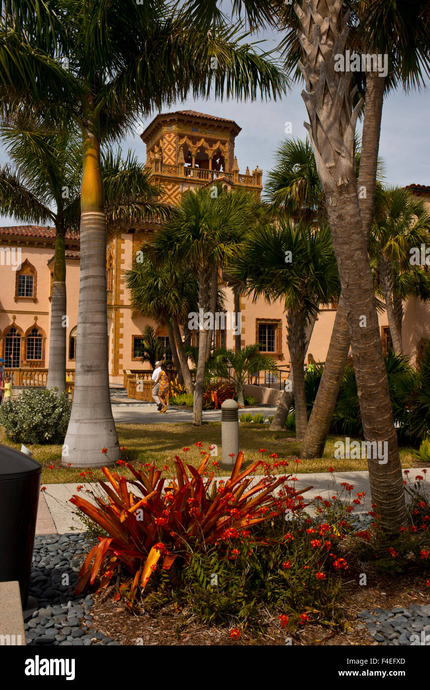 USA, Florida, Sarasota, Ringling Estate Grounds, Ringling Mansion Ca' d ...