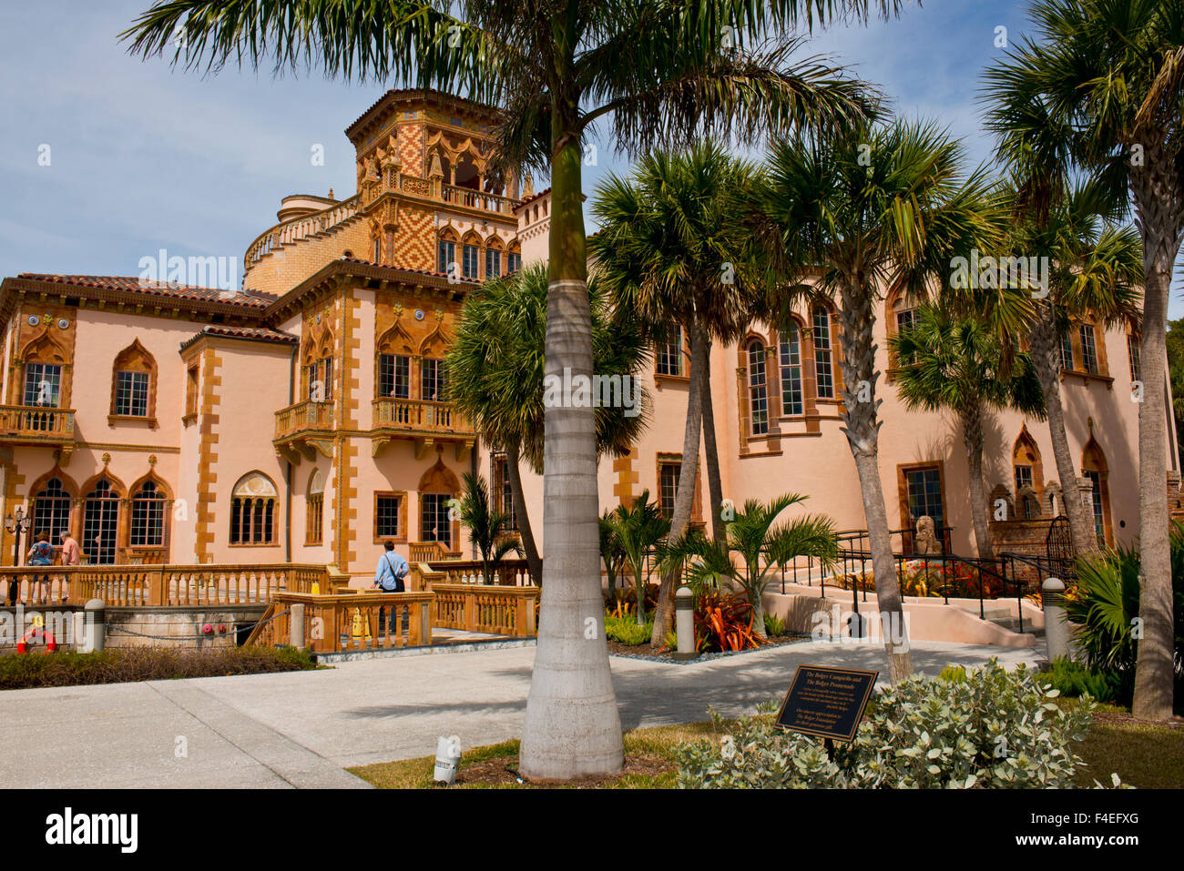 USA, Florida, Sarasota, Ringling Estate Grounds, Ringling Mansion Ca' d ...