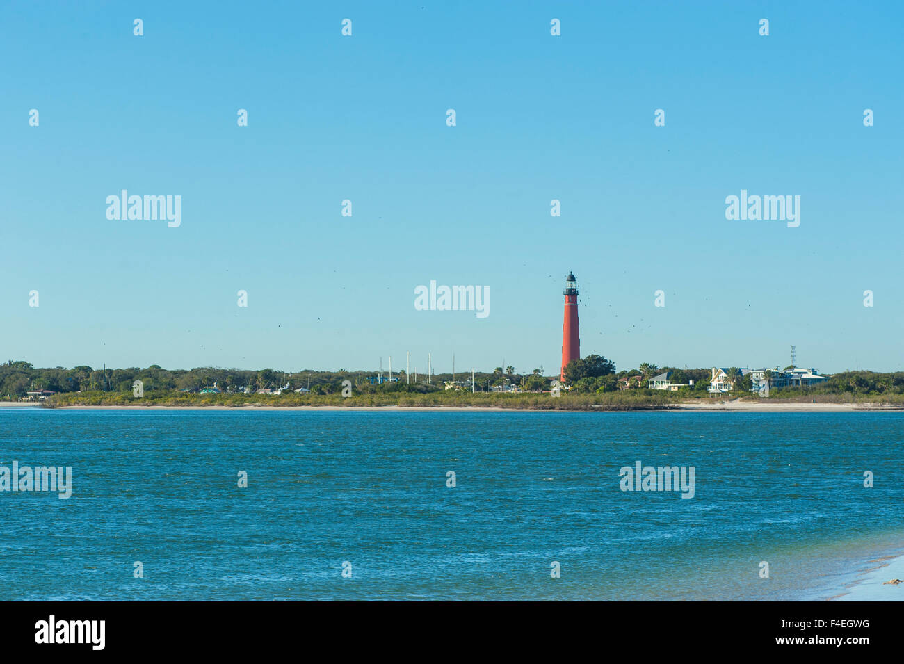 USA, Florida, Ponce Inlet, Ponce de Leon Inlet Lighthouse, Indian River ...