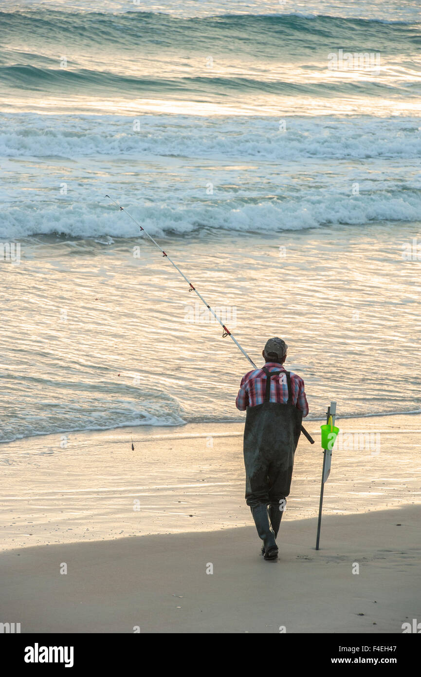 USA, Florida, New Smyna Beach, Fisherman at sunrise Stock Photo - Alamy