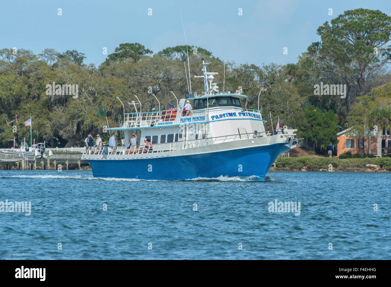 USA, Florida, New Smyrna Beach, Indian River Lagoon, Pastime Princess ...