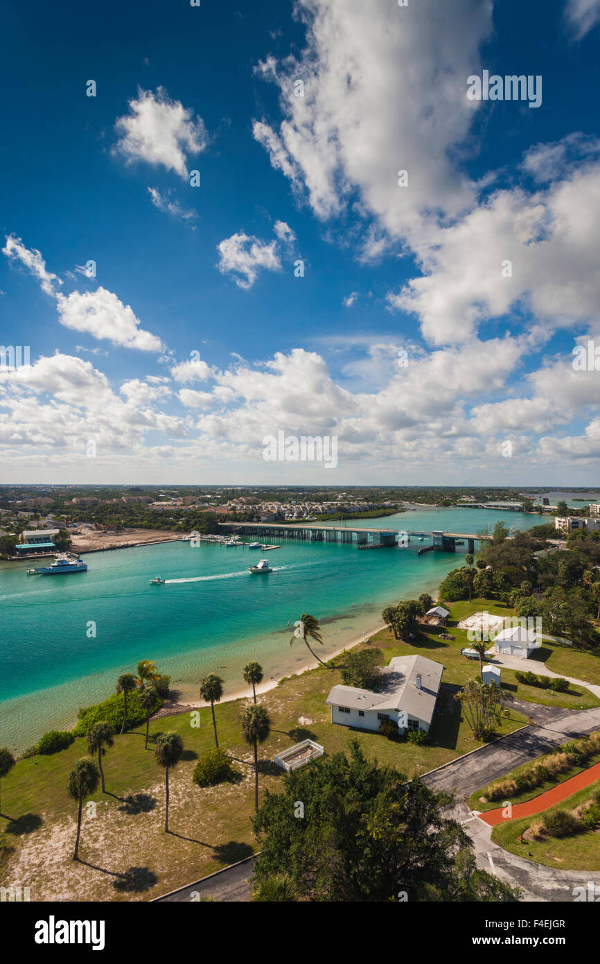 USA, Florida, Jupiter, Jupiter Inlet Lighthouse, view of the Jupiter ...