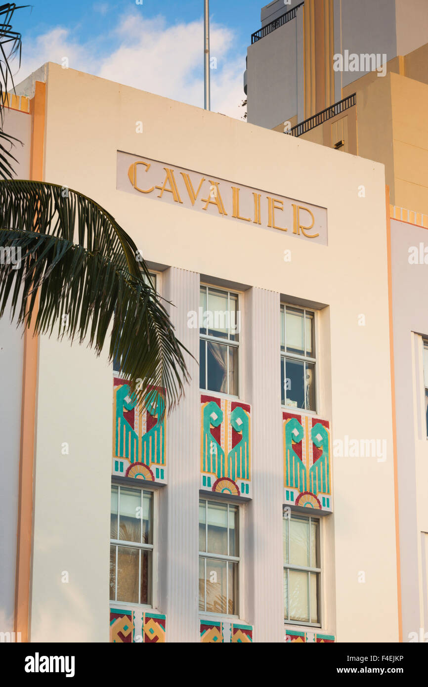 USA, Florida, Miami Beach, South Beach hotels on Ocean Drive, The ...