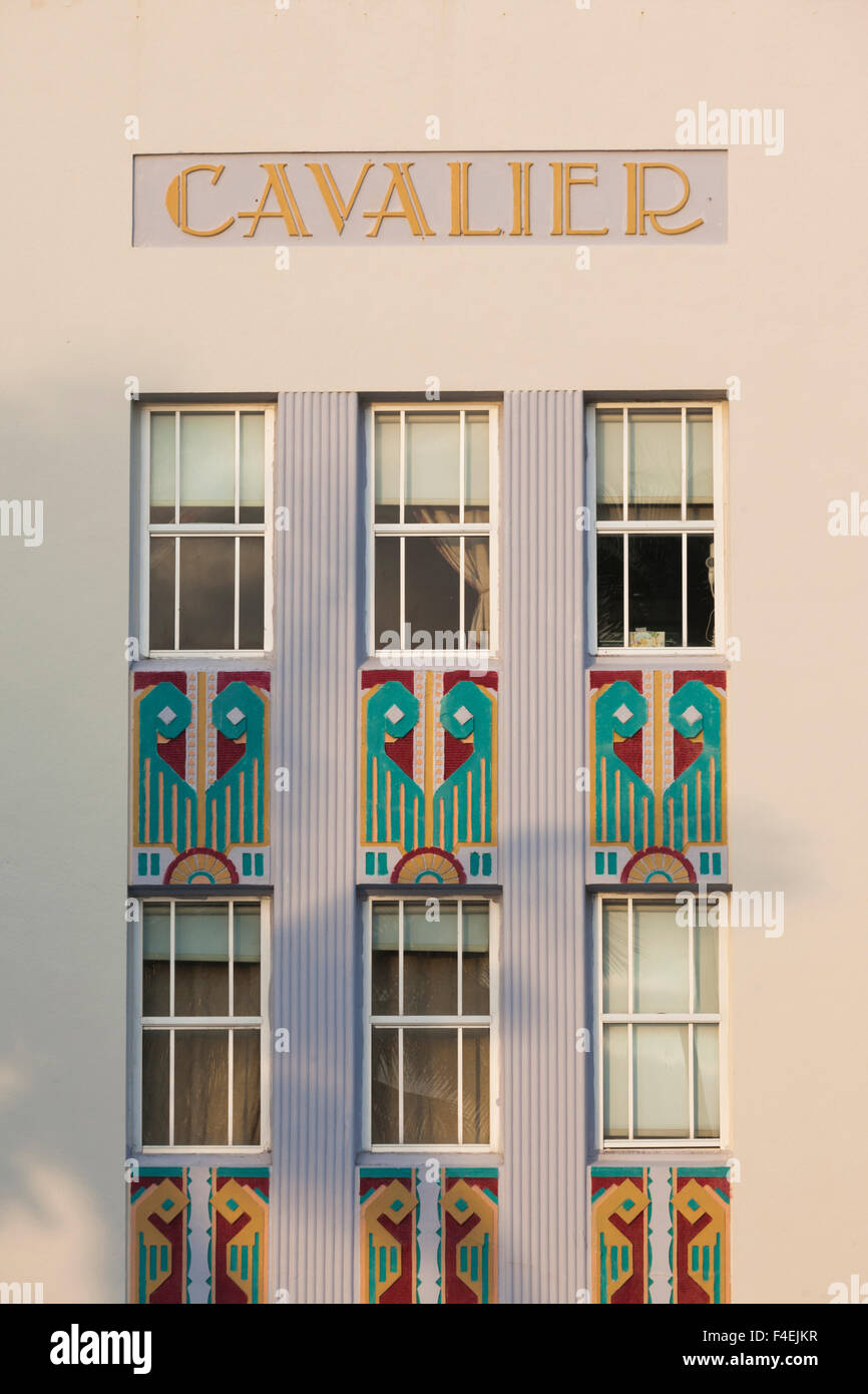 USA, Florida, Miami Beach, South Beach hotels on Ocean Drive, The ...