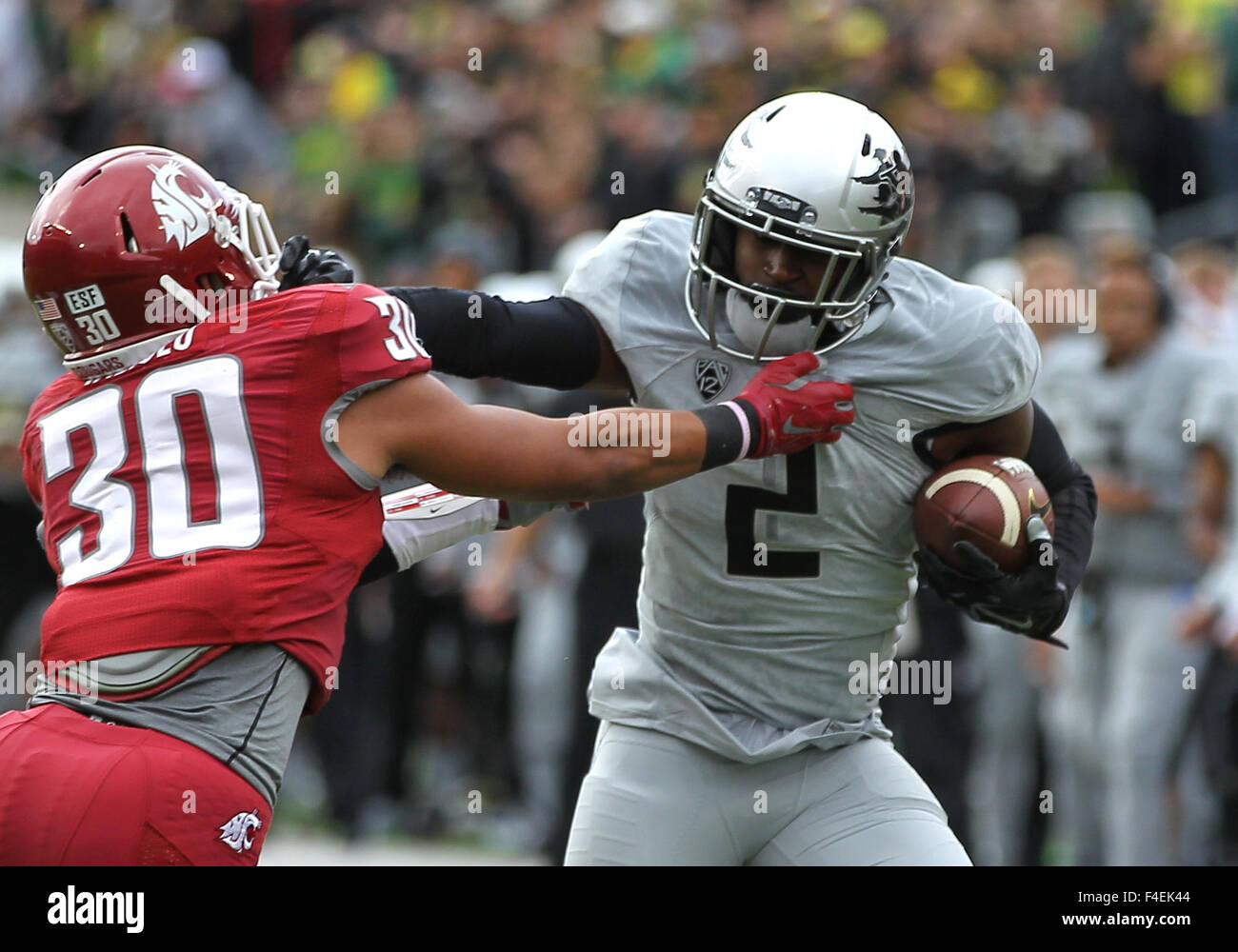 Autzen Stadium, Eugene, OR, USA. 10th Oct, 2015. Oregon Ducks wide ...