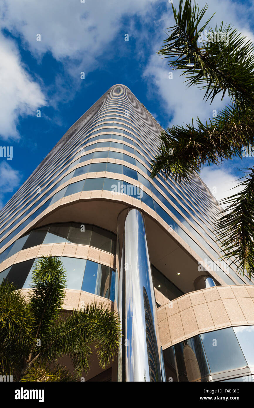USA, Florida, Miami, Brickell Avenue, high rise buildings Stock Photo ...