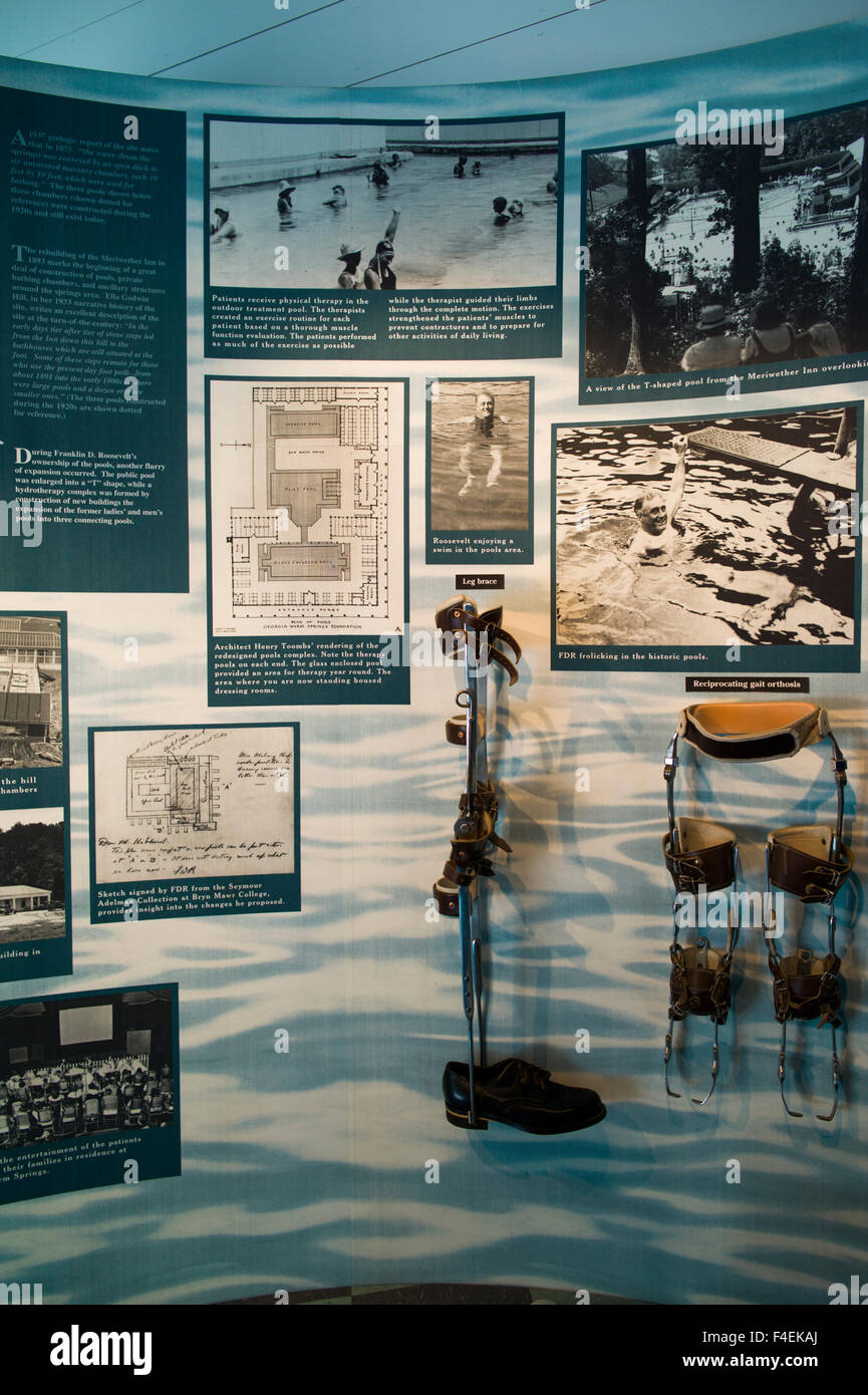 Georgia, Warm Springs, Historic Pools Complex, hydro-therapy pools used ...