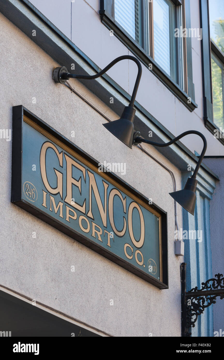 Georgia, Athens, sign for Genco Import Co., refers to olive oil ...