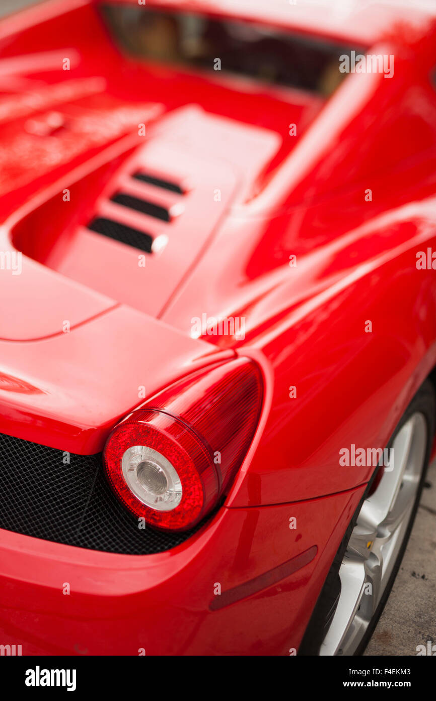 USA, Florida, Miami, Miami Design District, Ferrari sports car Stock ...