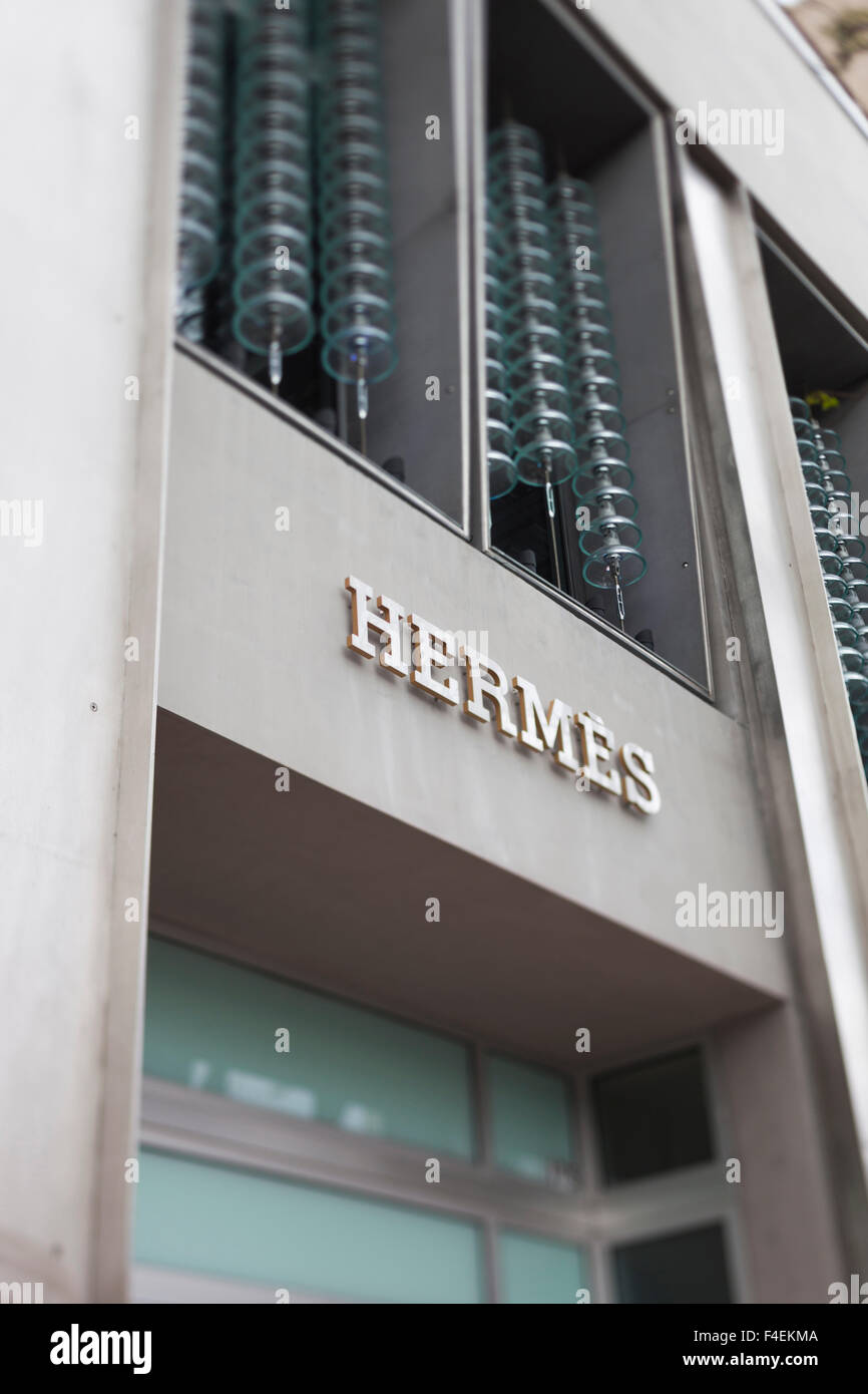 USA, Florida, Miami, Miami Design District, Hermes, store exterior ...