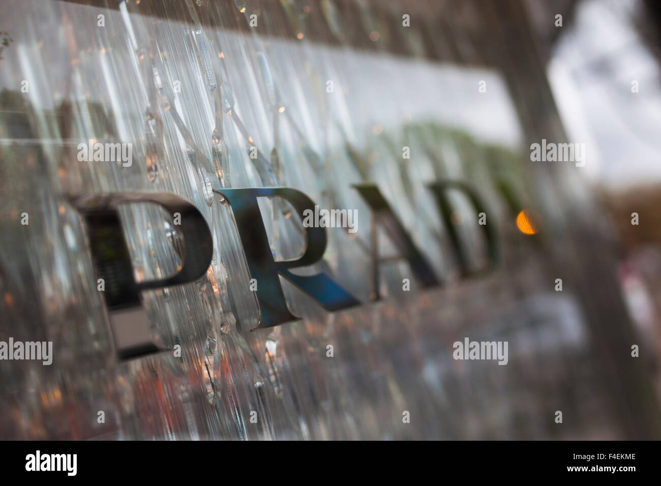 USA, Florida, Miami, Miami Design District, Prada, shop window Stock ...