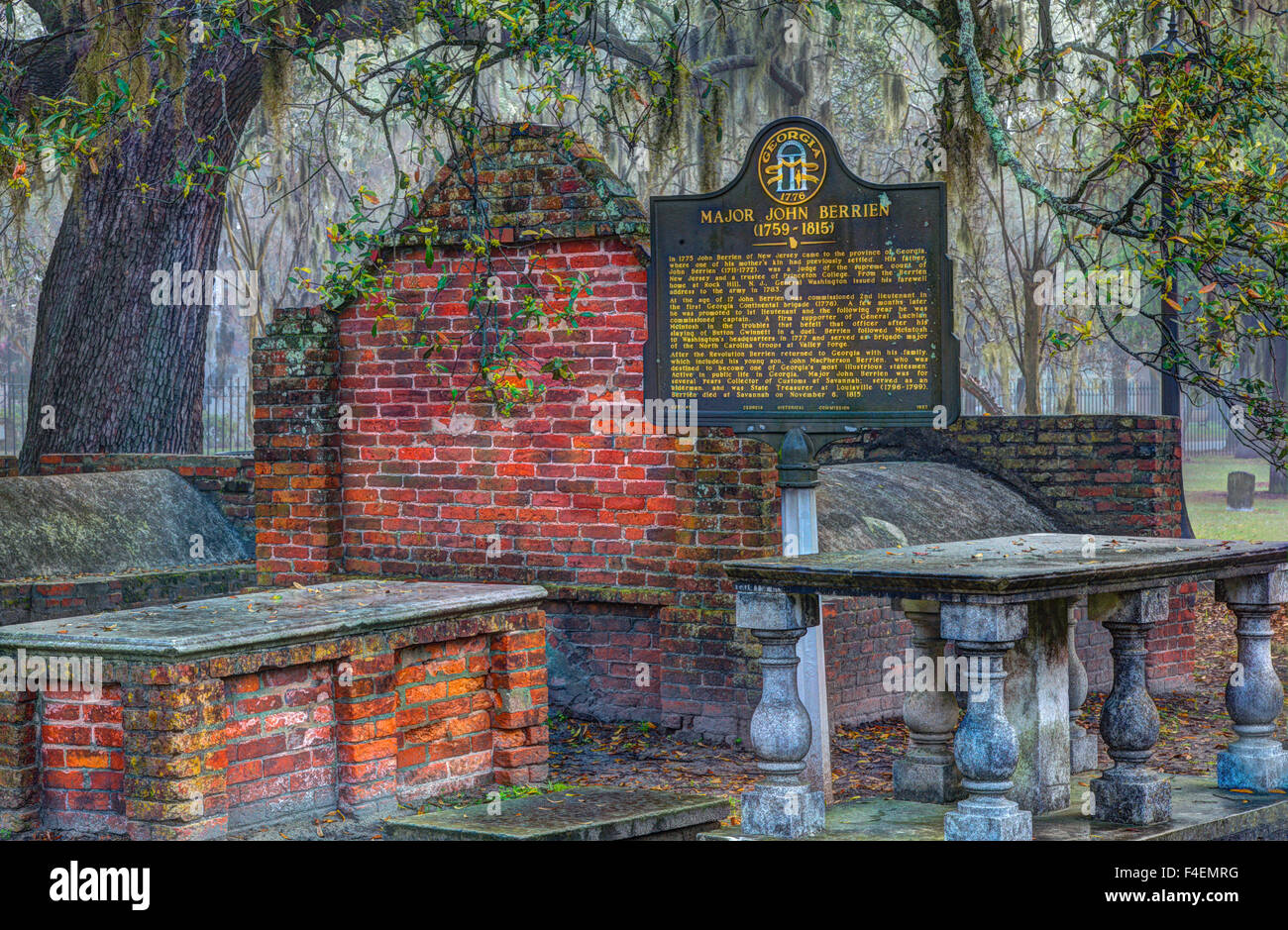 North America, USA, Georgia, Savannah, Burial vaults in Historic ...