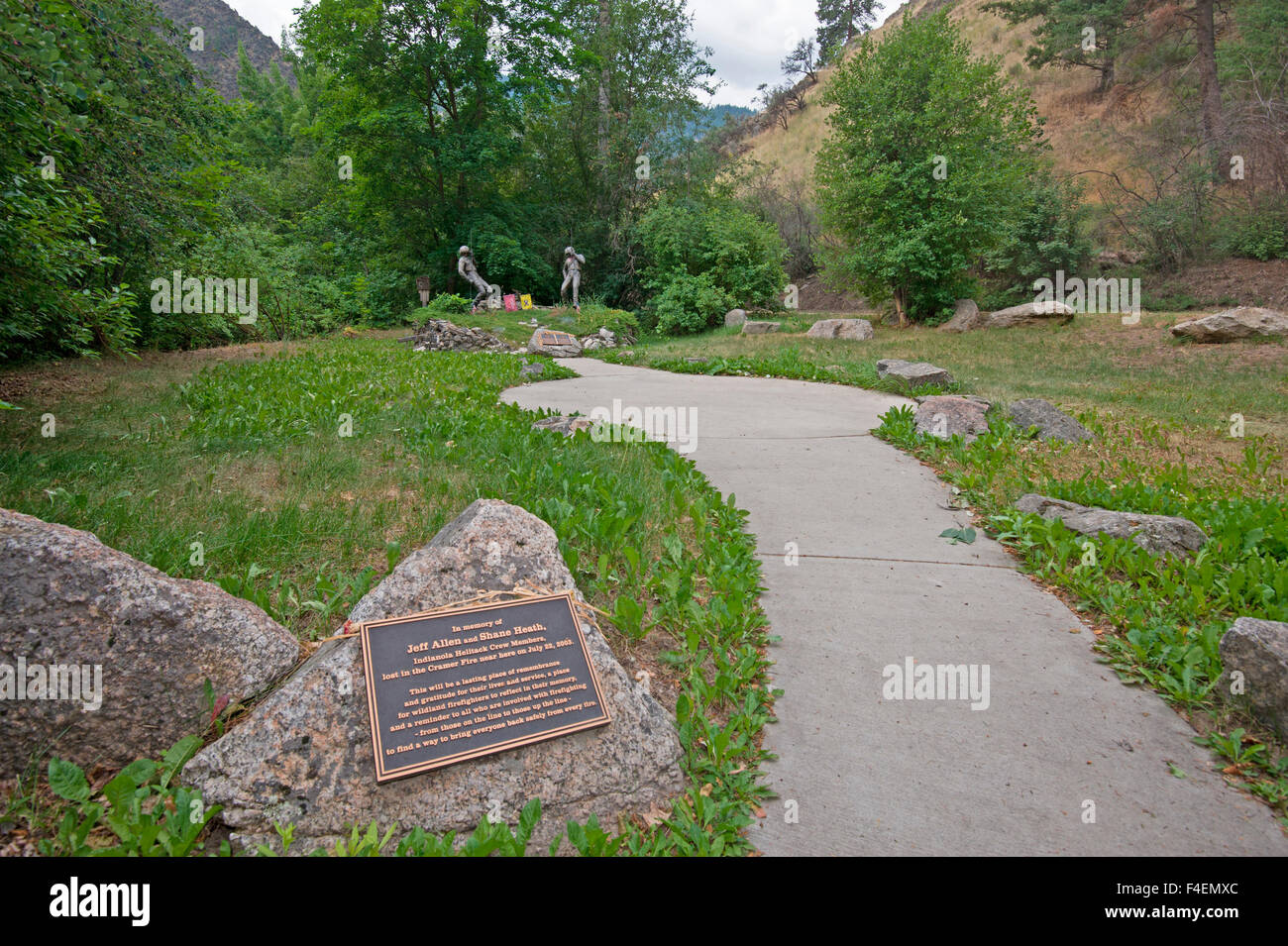 Cramer Fire Memorial, North Fork, Idaho Stock Photo - Alamy