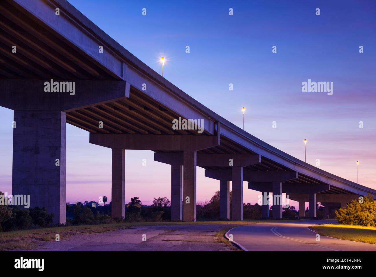 Georgia, Brunswick, Sidney Lanier Bridge, across the Brunswick River ...