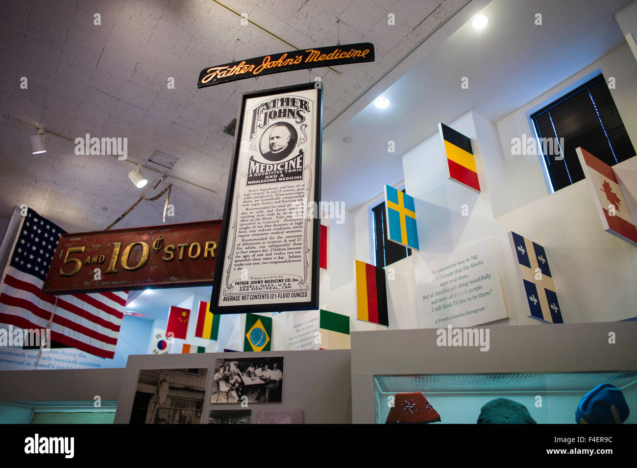 Massachusetts, Lowell National Historic Park, Boott Cotton Mills Museum ...
