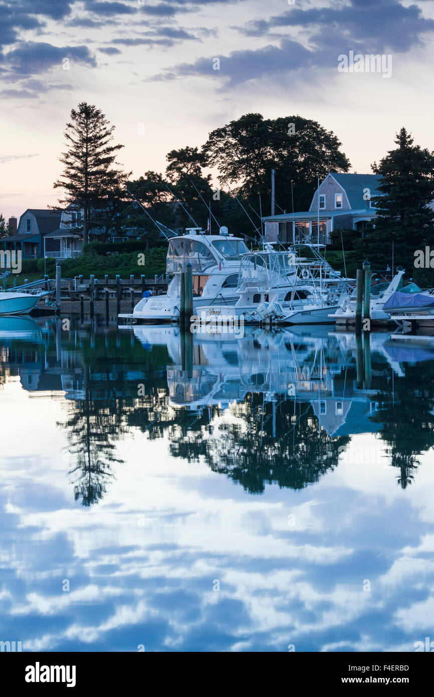 Massachusetts, Cape Cod, Hyannis, Hyannis Inner Harbor, dawn Stock ...