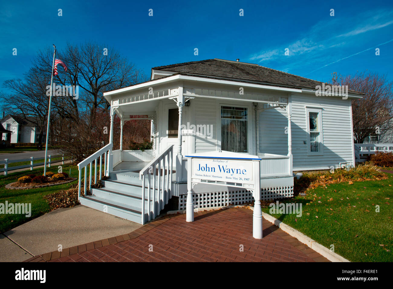 USA, Iowa, Winterset. John Wayne birthplace (Large format sizes ...
