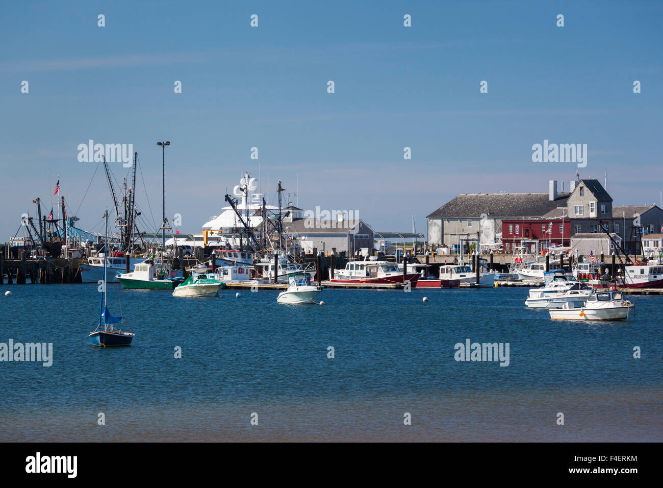 Massachusetts, Cape Cod, Provincetown, view of MacMillan Pier Stock ...