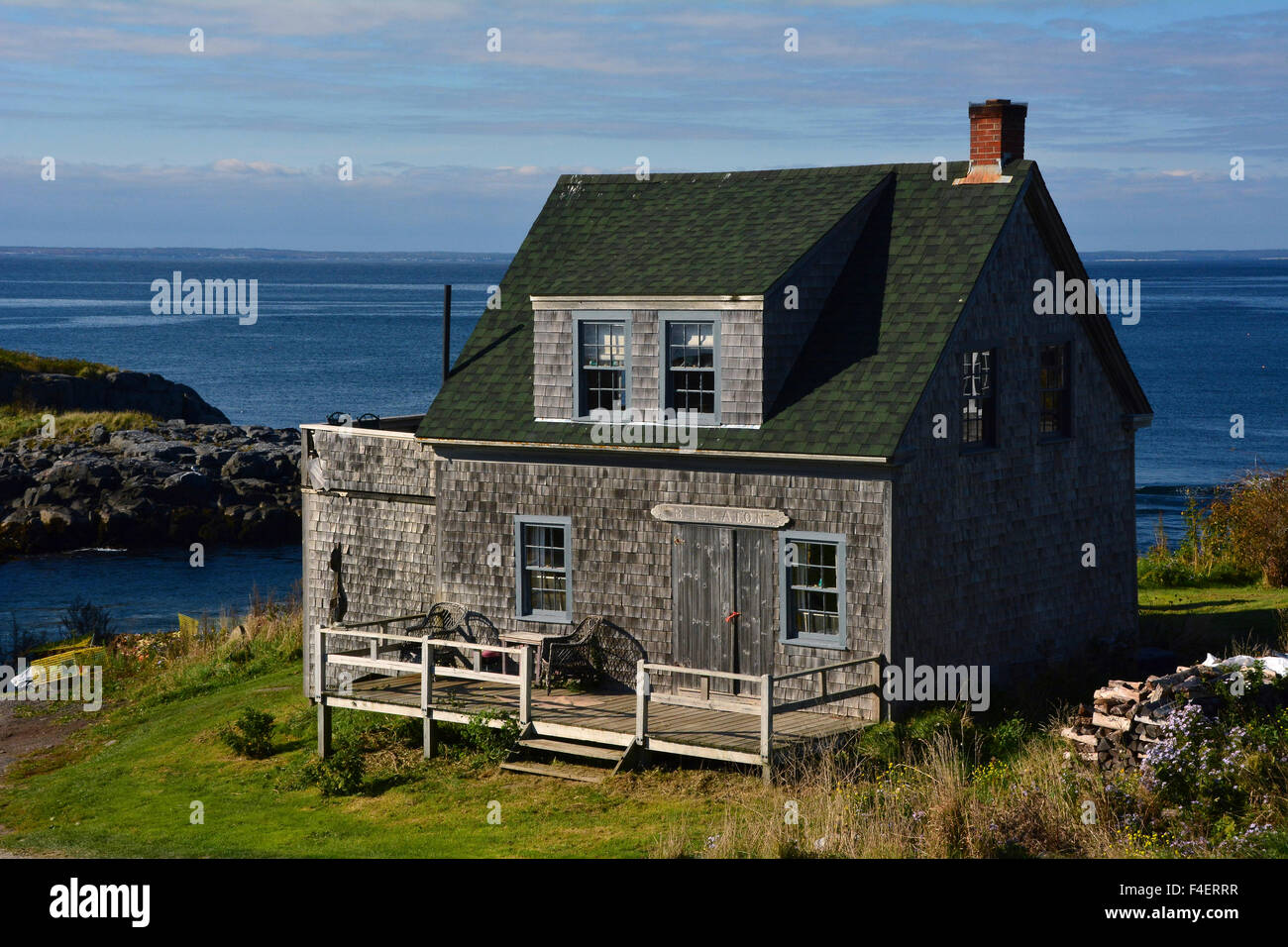 Eaton House, Monhegan Island, Muscongus Bay, Maine, USA Stock Photo - Alamy