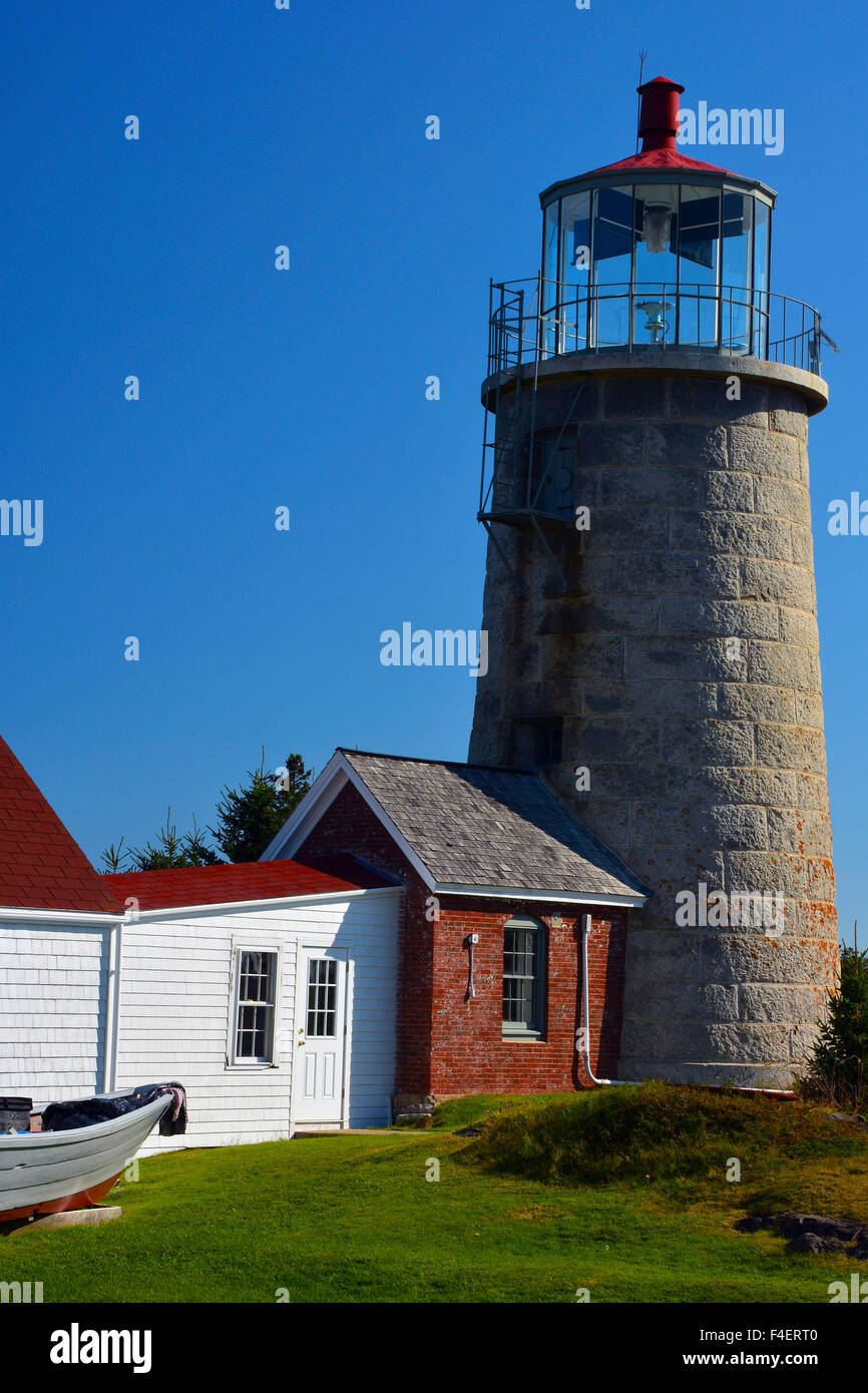 Lighthouse, Monhegan Island, Maine, USA Stock Photo - Alamy