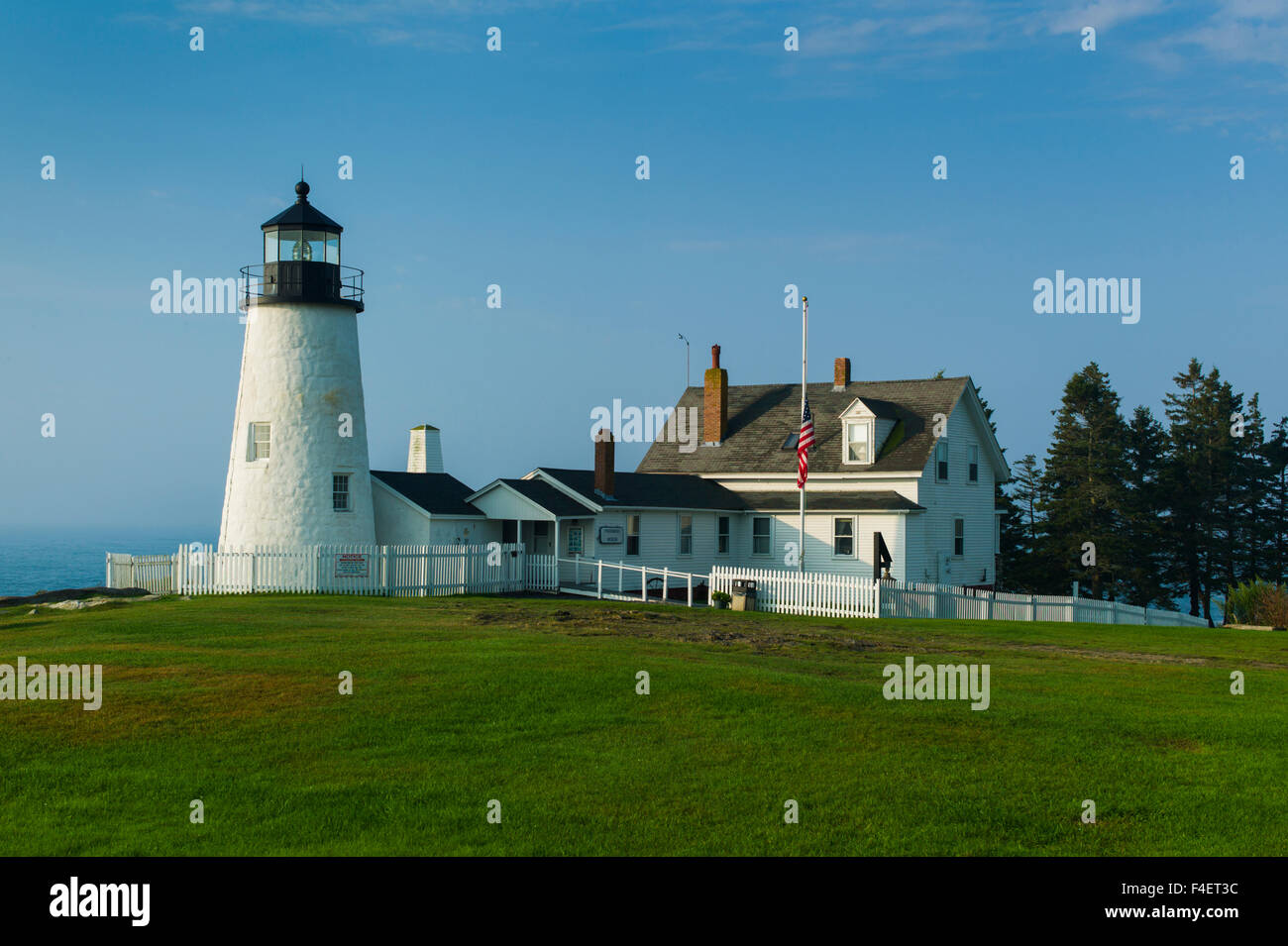 Maine, Pemaquid Point, Pemaquid Point Lighthouse Stock Photo - Alamy