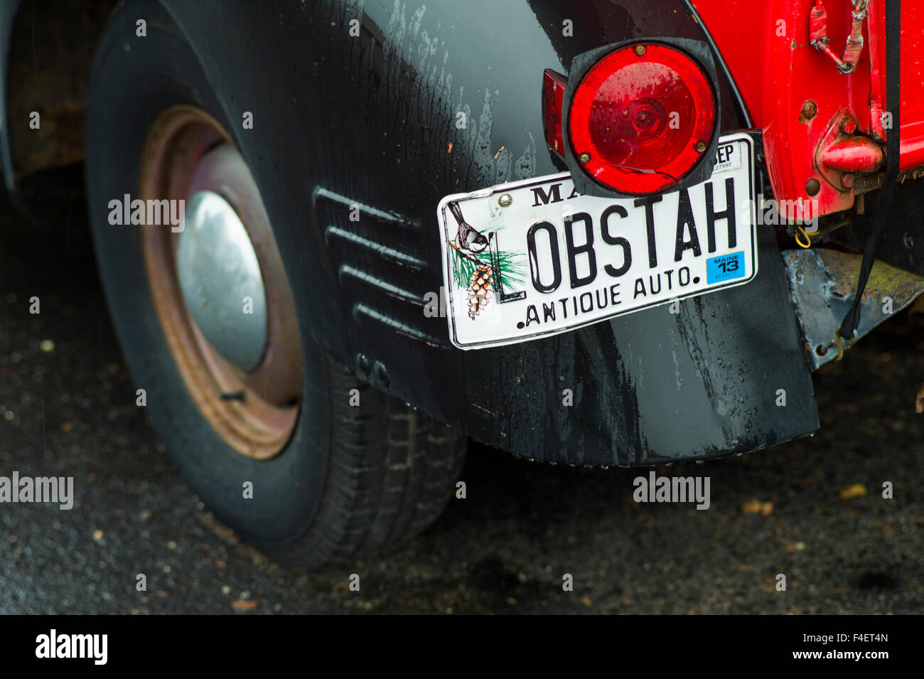 Maine, Mt. Desert Island, Bernard, 1940s-era Dodge pickup truck with ...