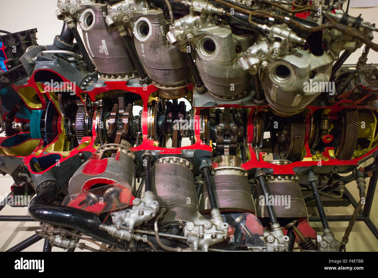 Maine, Owls Head, Owls Head Transportation Museum, cutaway of 8 ...