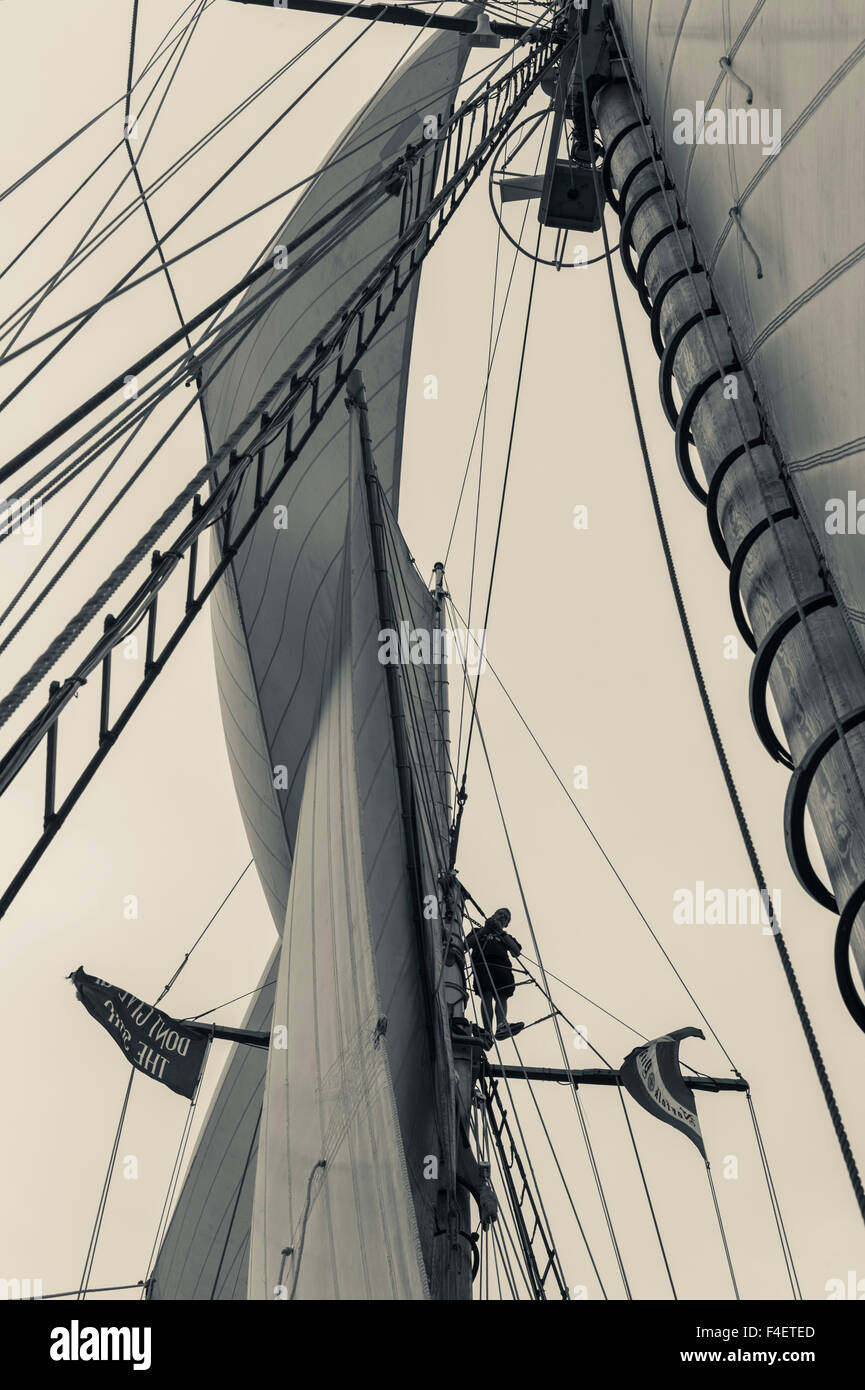 Massachusetts, Gloucester, Schooner Festival, sailing ship lookout ...