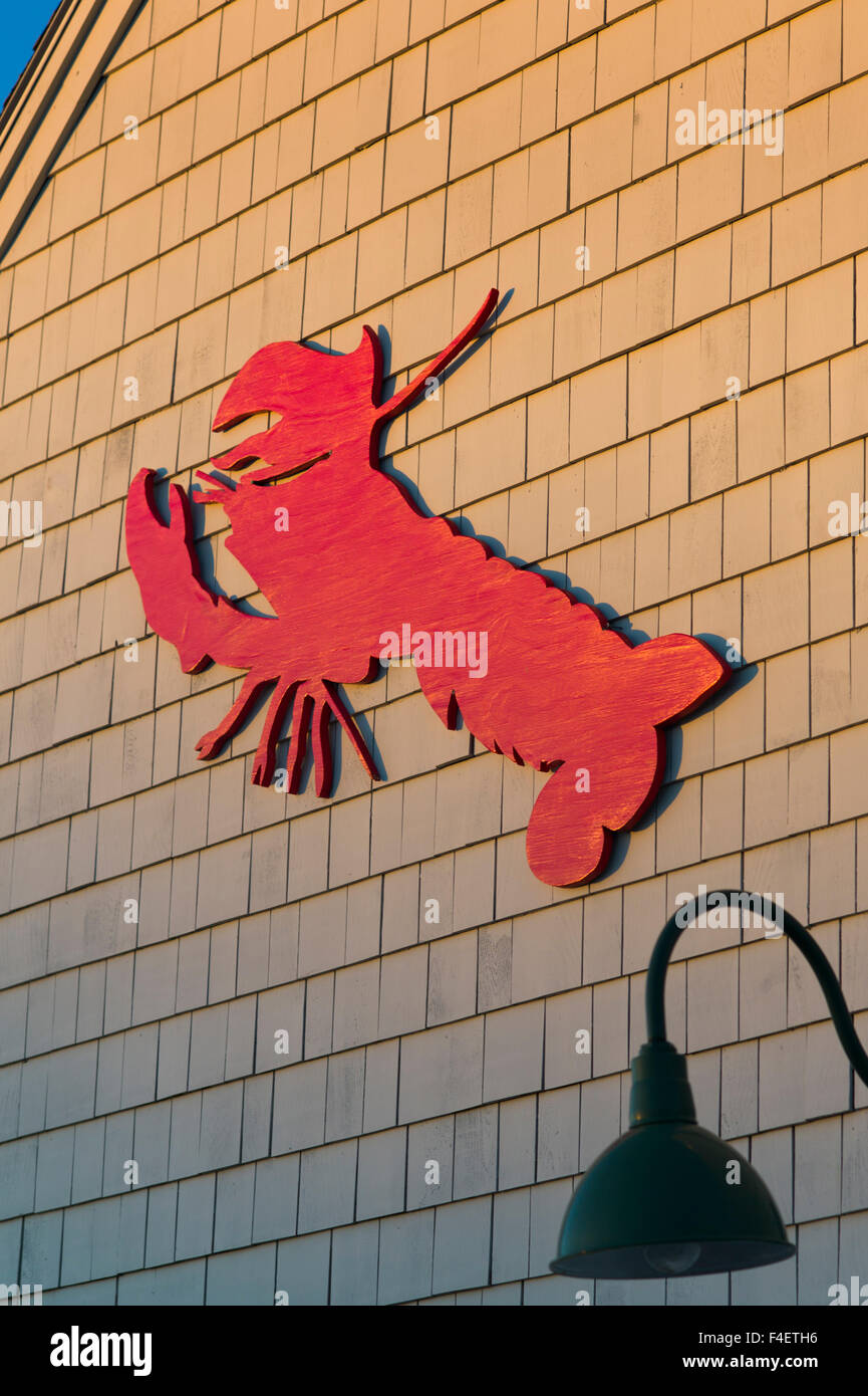 Maine, Biddeford Pool, lobster sign Stock Photo - Alamy