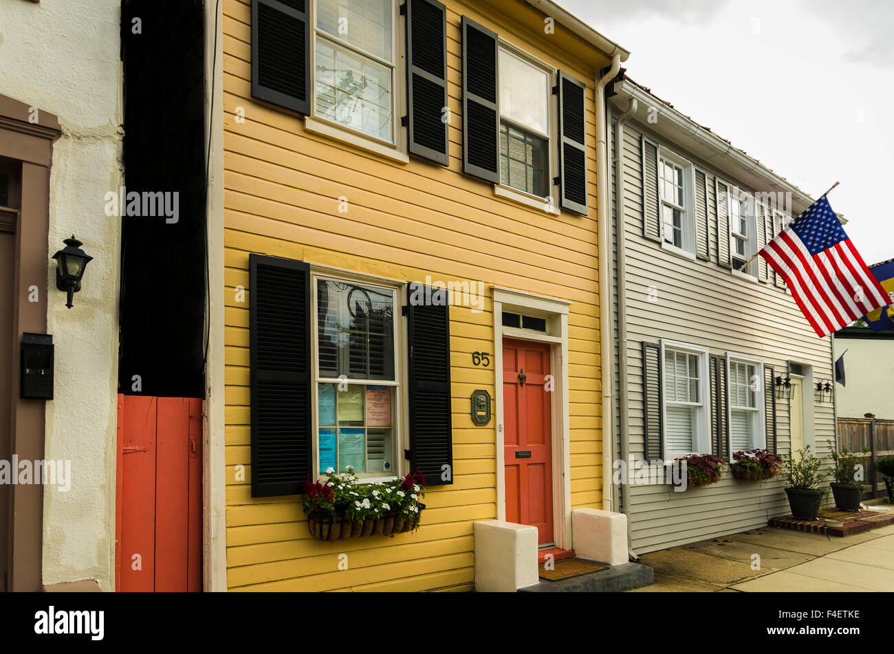 Colonial architecture in historic Annapolis, Maryland Stock Photo - Alamy