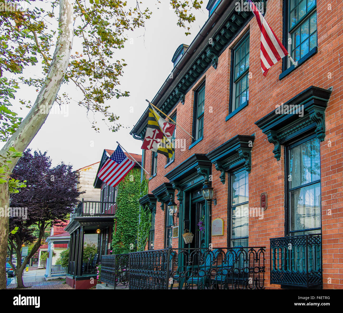 Colonial architecture in historic Annapolis, Maryland Stock Photo - Alamy